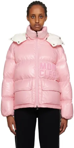 Moncler Abbaye Down Jacket - 500 Pink | Editorialist